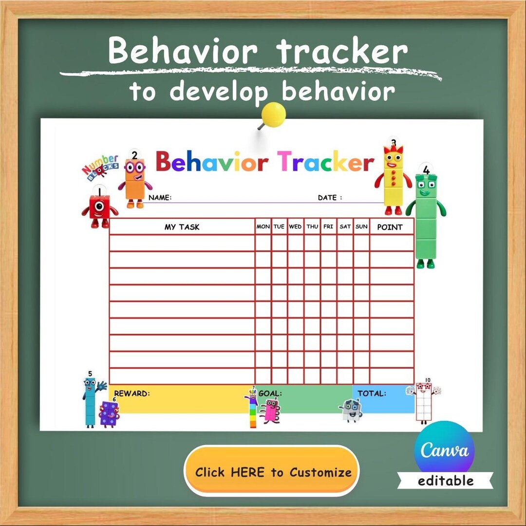 Editable Behavior Tracker Student Printable for Learning at Home ...