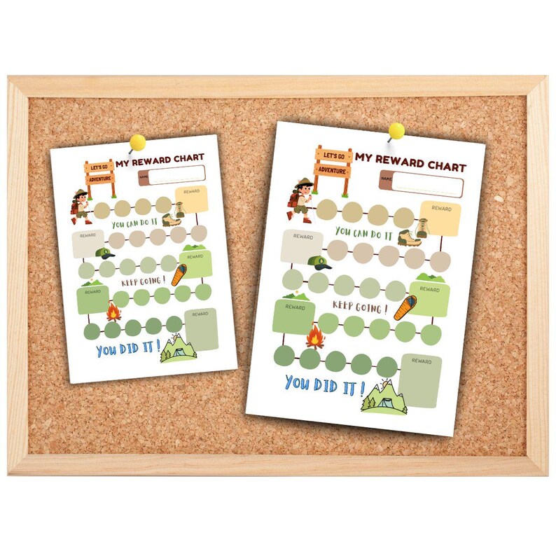 Printable Kids Reward Chart Travel Toddler Development Tools for Boy ...