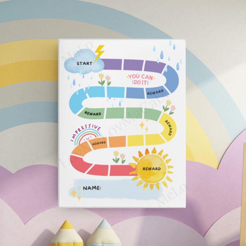 Printable Kids Reward Chart Toddlers Development Tool Homeschool ...