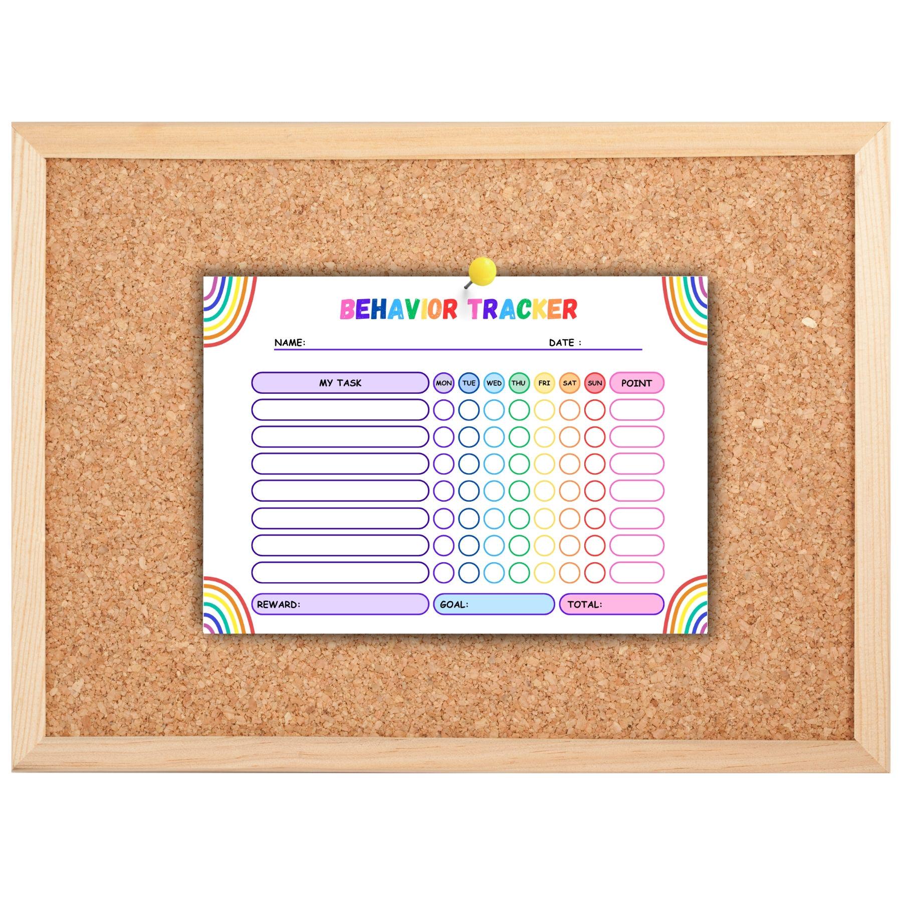 Editable Behavior and Chore Tracker Student Printable for Kids at Home ...