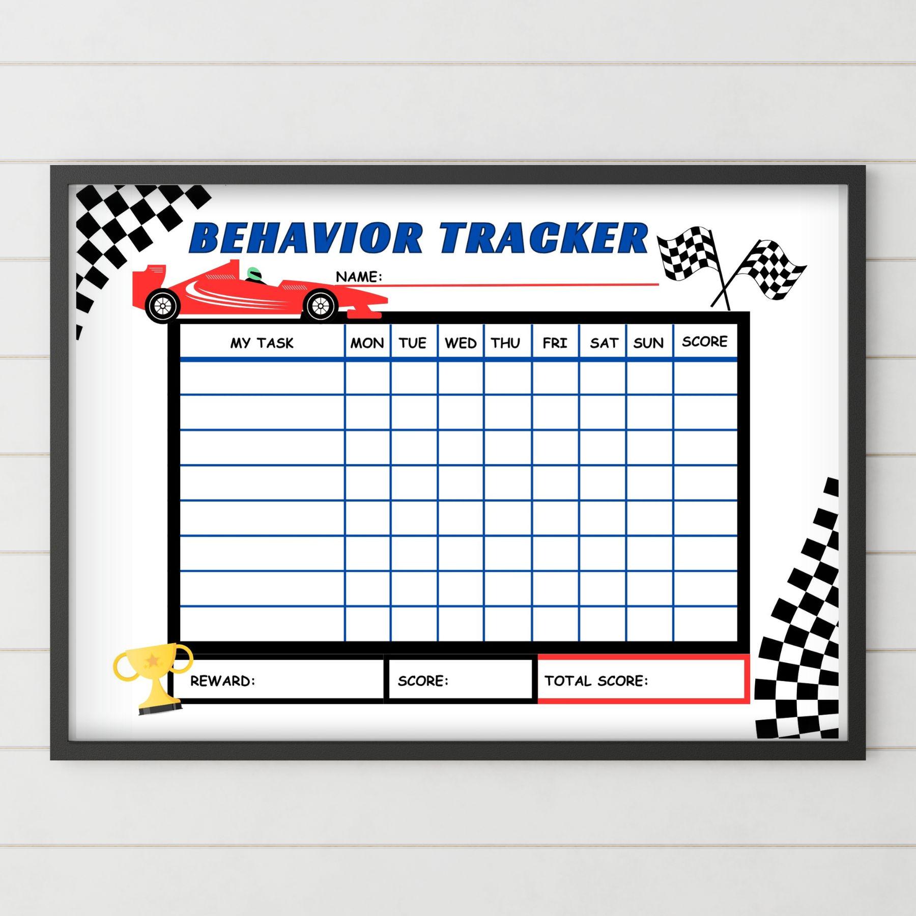 Editable Behavior and Chore Tracker for Boy Printable for Kids at Home ...