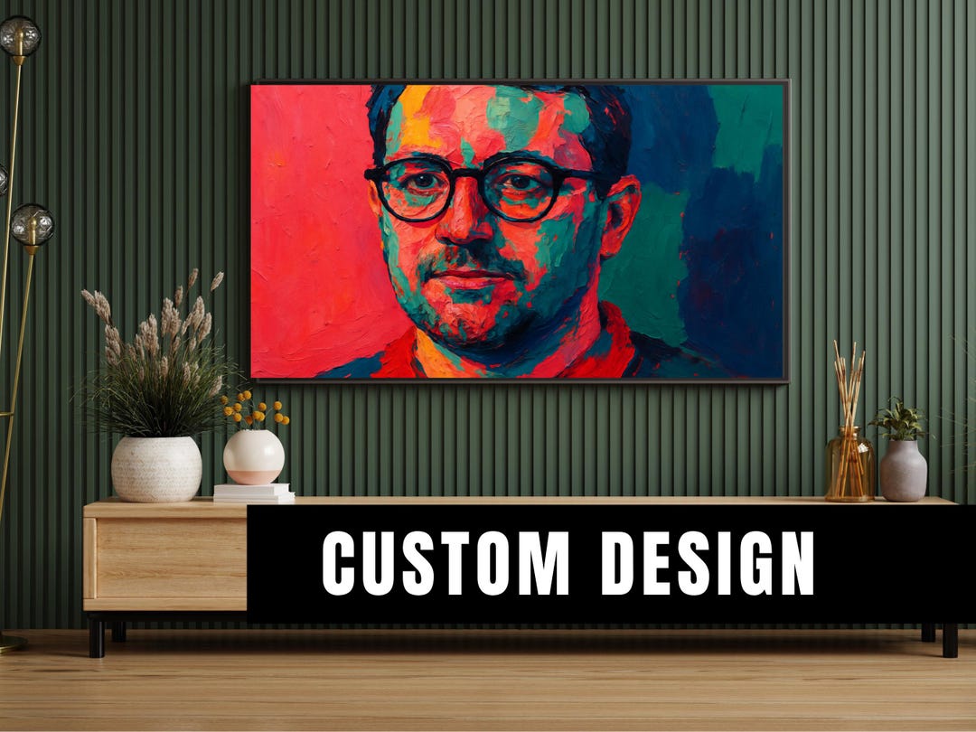 CUSTOM Portrait. Personalised Samsung Frame TV Custom Personalised ...