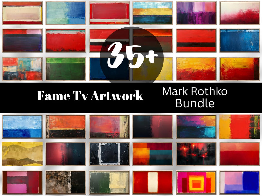 SAMSUNG FRAME TV Artwork - Colourfield Mark Rothko Imspired Bundle - Etsy