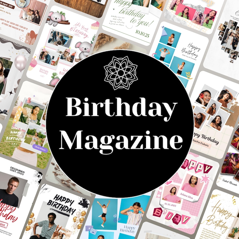Editable Birthday Magazine, Custom Canva Template for Best Friend ...