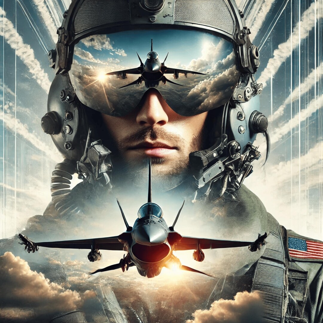 Fighter Pilot Digital Art | Military Aviation Wall Print | Jet Combat ...