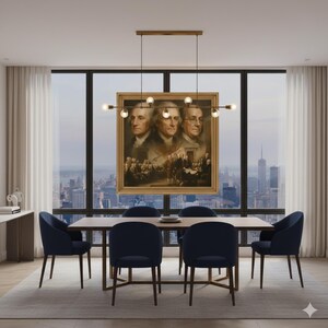 Founding Fathers Art – Hyper-realistic Double Exposure Patriotic Wall ...