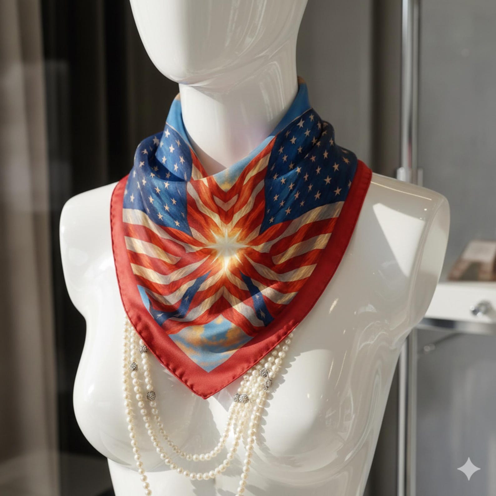 Patriotic Flag Art – Mirrored American Flag Starburst - Etsy
