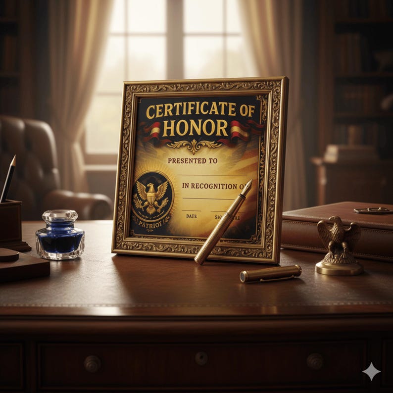 Certificate of Honor – Printable Military Award Certificate - Etsy