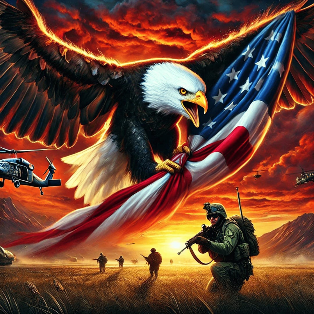 Bald Eagle Print – Patriotic Eagle and American Flag Wall Art - Etsy