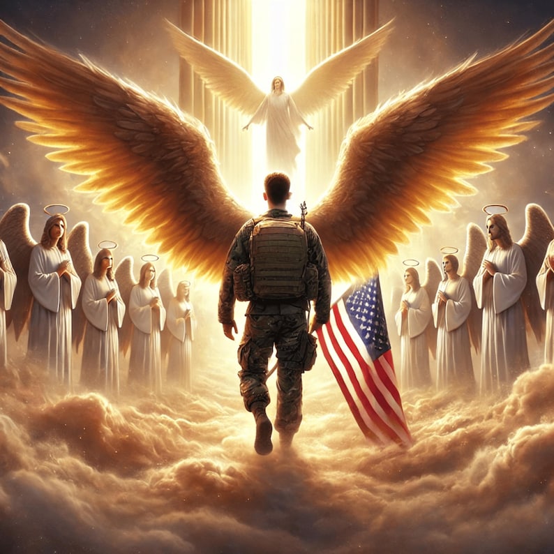 Soldier in Heaven Digital Art | Military Angel Tribute | Patriotic ...