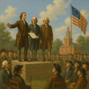 Founding Fathers, Hyper Realistic Double Exposure Wall Print of ...