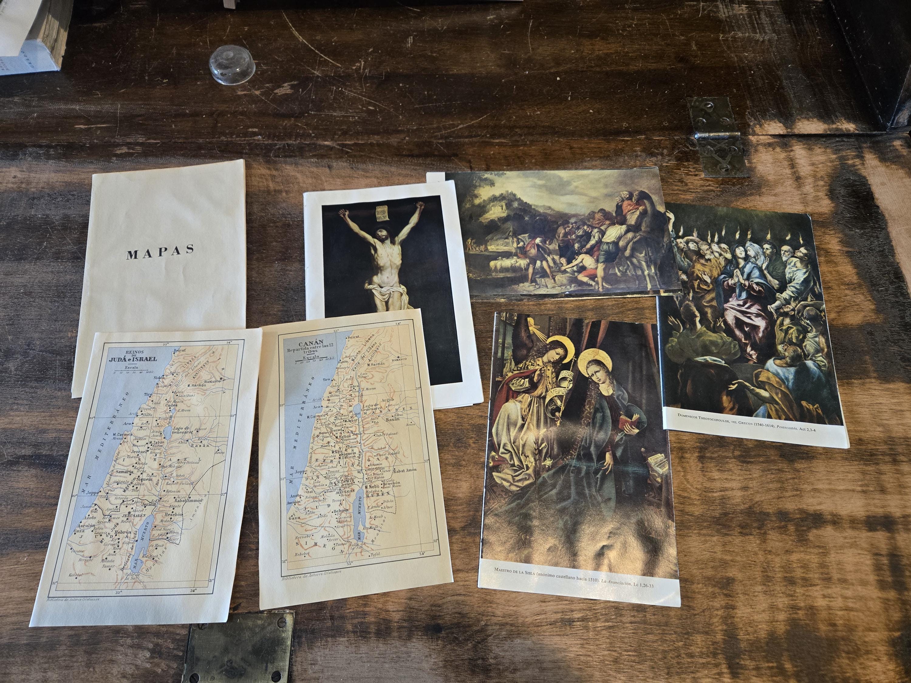 Vintage 1964 Bible Ephemera With Maps and Prints. Total of 17 Pages - Etsy