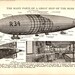 Vintage 1920's Airship R 34 Diagram Illustration - British Patrol Blimp ...