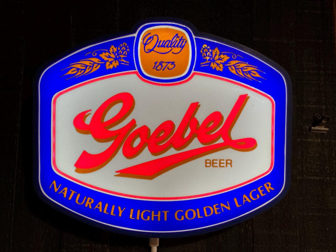 Retro Led Goebel Beer Sign. - Etsy