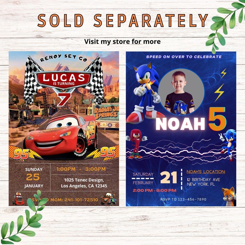 Sonic 3 Birthday Invitation, Super Hedgehog Boys Party Invitation ...