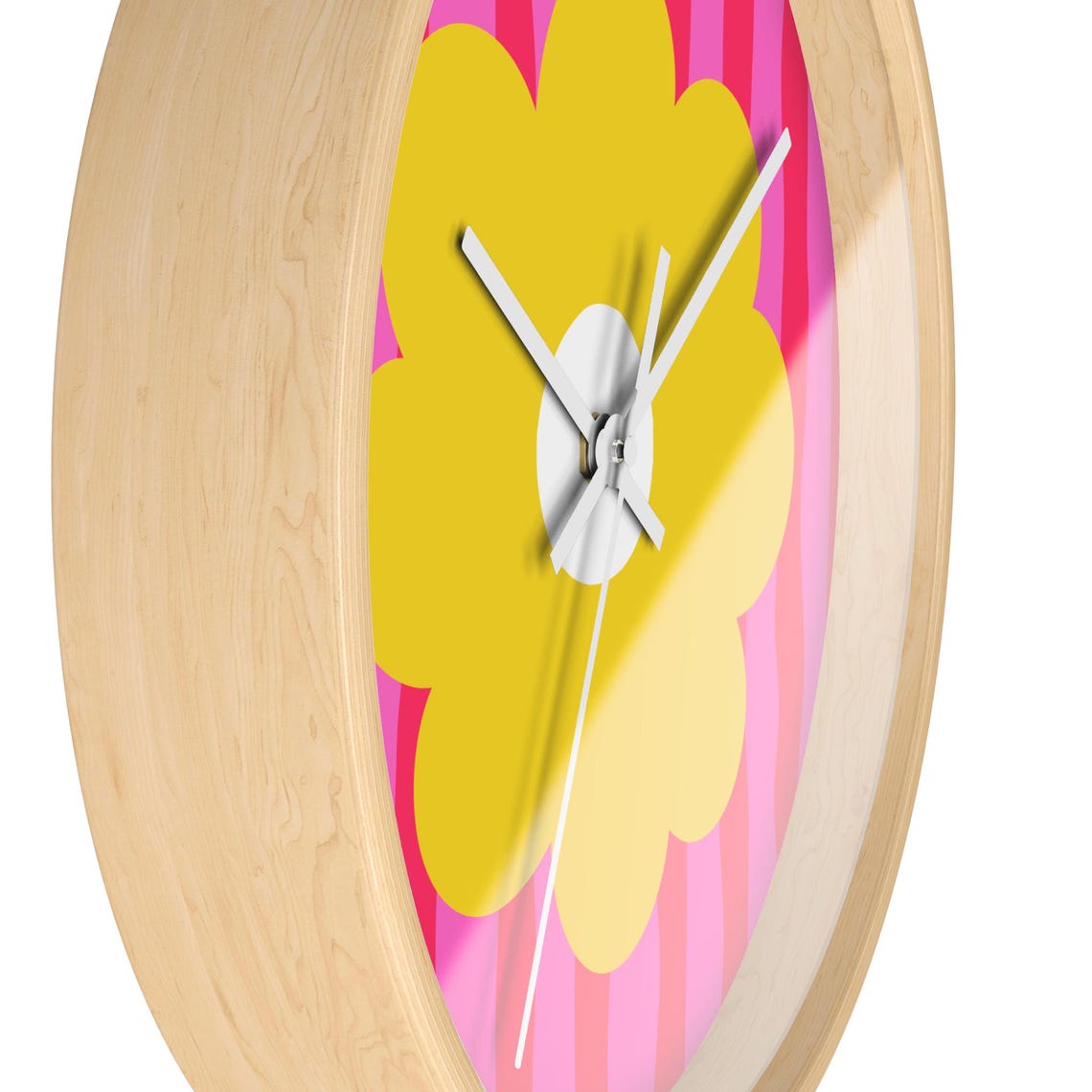 Scandinavian Flower Wall Clock: Colorful Kids Room Decor - Etsy