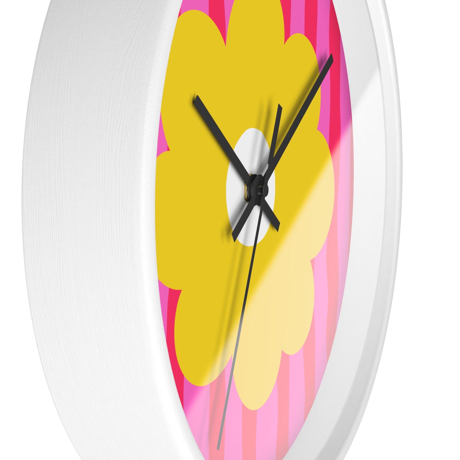 Scandinavian Flower Wall Clock: Colorful Kids Room Decor - Etsy