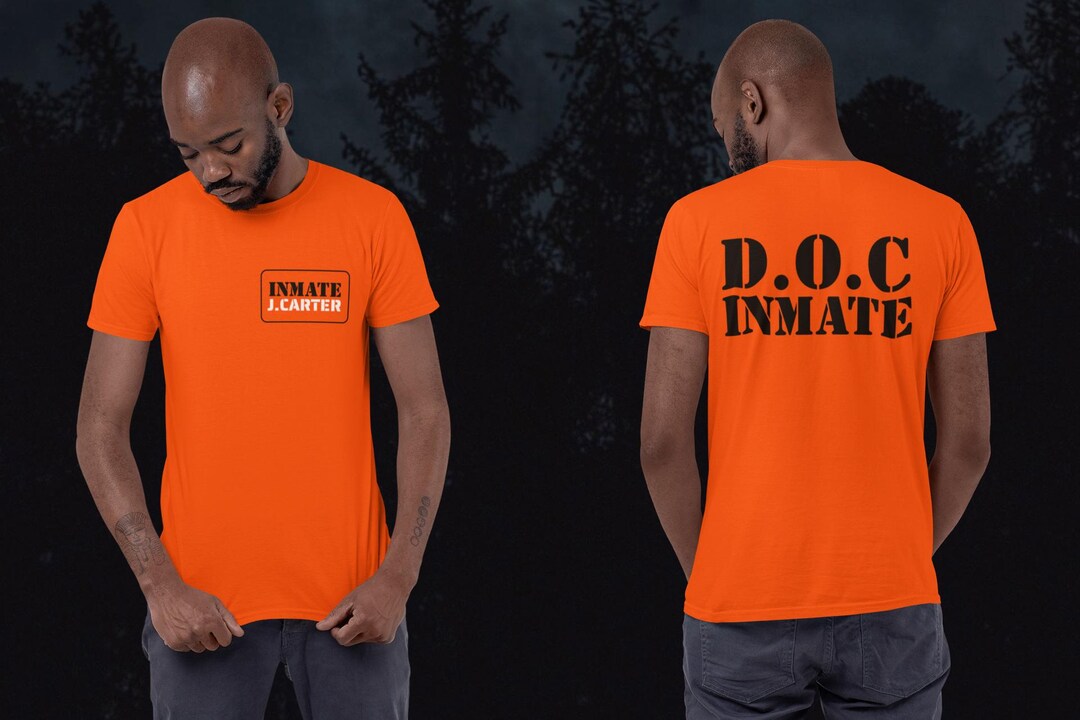 Personalised Name Prison Inmate Halloween Tee Costume, Unisex Shirt ...