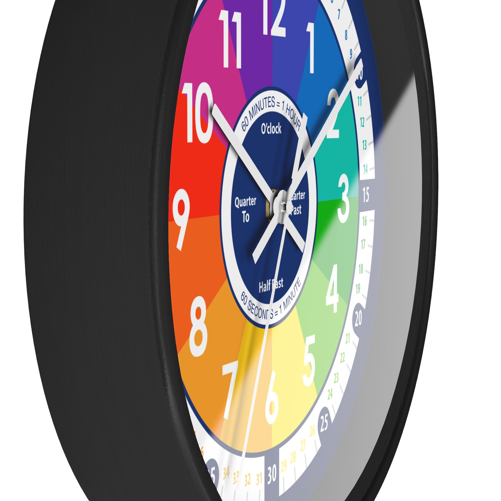 Kids Learning to Tell Time Clock: Colorful Classroom Decor, Educational ...