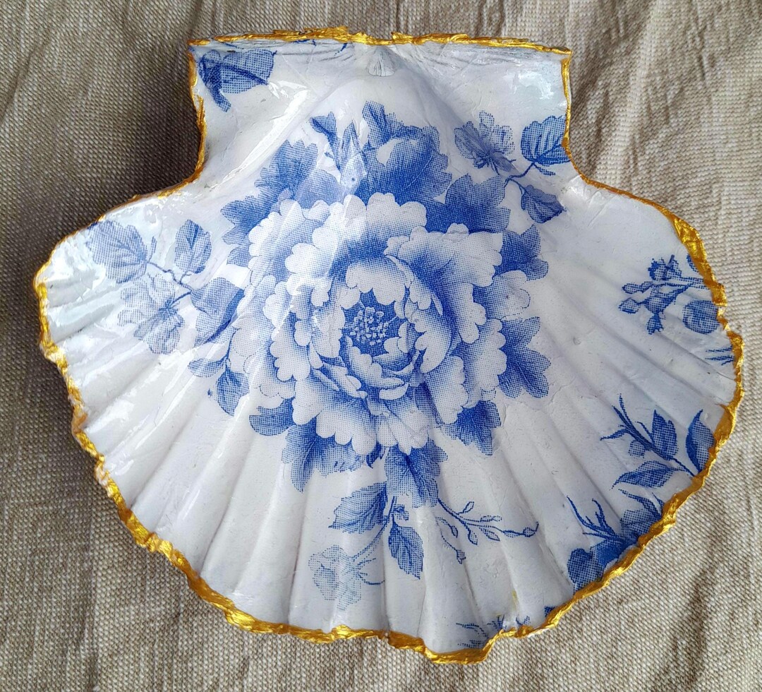 Decorative Golden Scallop Shell, Decorative Bowl Tray, Jewelry Bowl ...