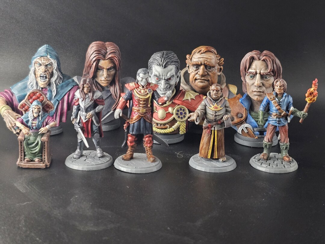 Painted Curse of Strahd Miniatures Bundle. Set of Strahd, Madam Eva ...