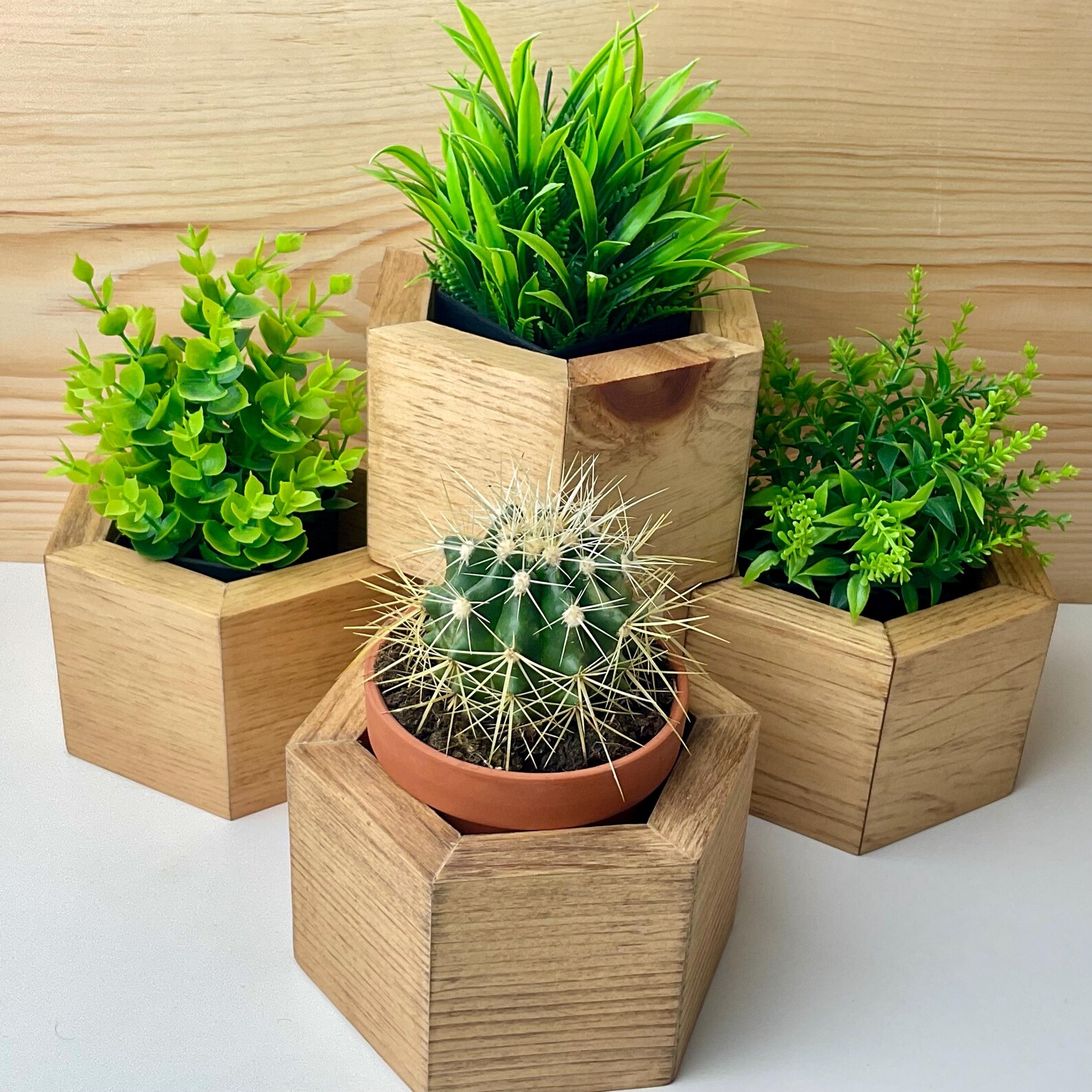 Pine Classic Pots Planter Set 3 Wall Window | Wall-mounted Plant Pots ...