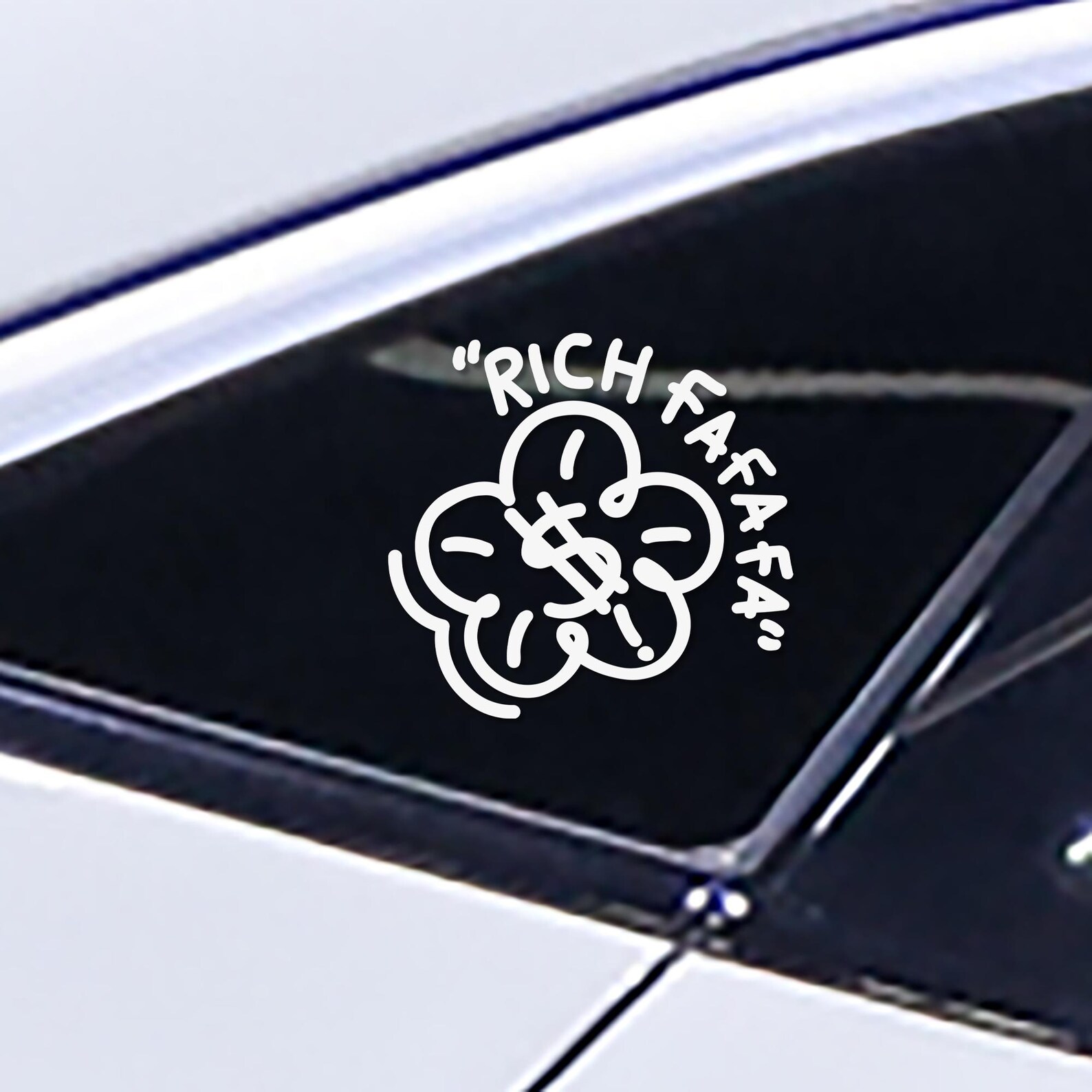 Fun Laptop Sticker Car Decal RICH FAFAFA Decal Sticker Windshield ...