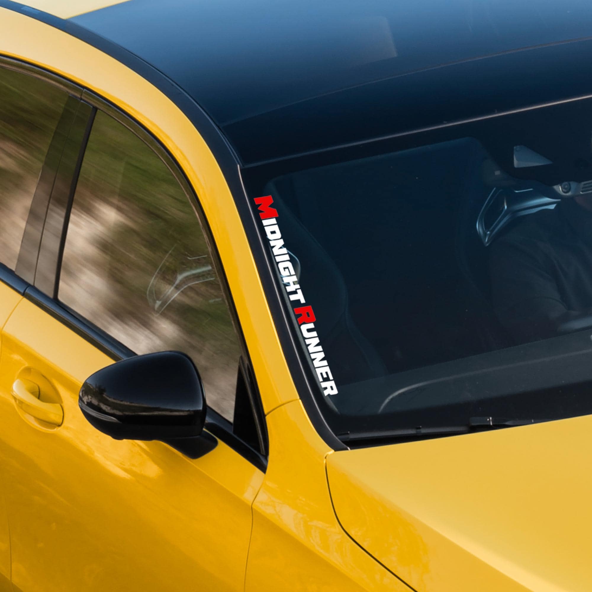 Windshield Top Vinyl Decal, Auto Glass Banner Sticker | Custom Phrase ...