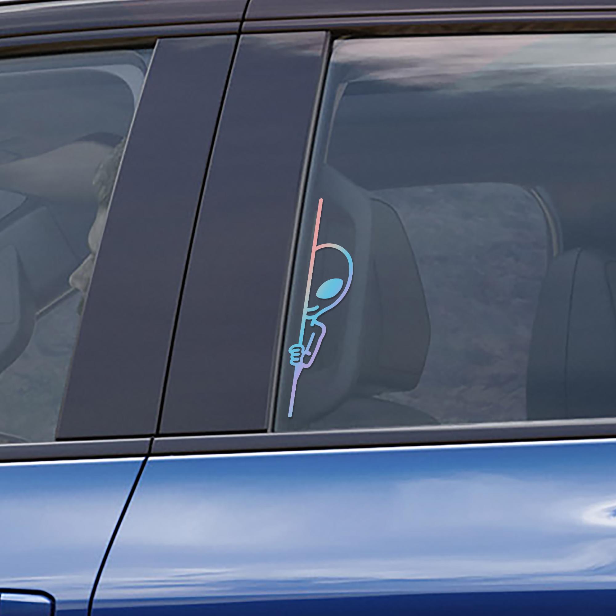 Alien Car Decal, Alien Peaker Decal Sticker, Funny Decal , Window Vinyl ...