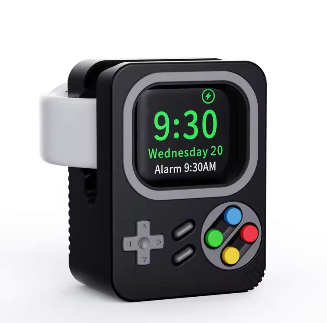 Retro Computer Apple Watch Stand Silicone Charging Dock, Old-school ...