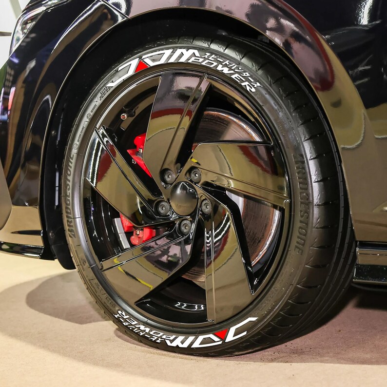 JDM Style Tire Lettering Sticker | PVC Decal | Car Accessory Gift for ...