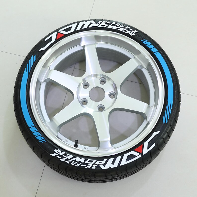 Lettering Stripe Wheel Decals – Waterproof 3D PVC Tire Lettering for 4 ...