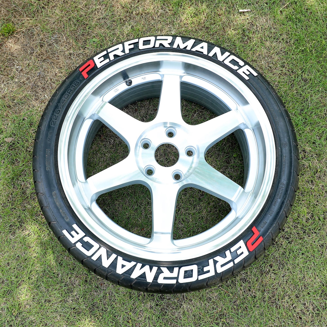 PERFORMANCE Tire Decal Sticker – Fixed Font PVC Lettering for ...