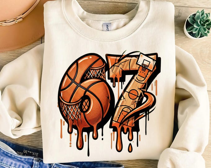 67 Basketball Ice Cream Drip Png, 67 Basketball Png, Six Seven Gen ...