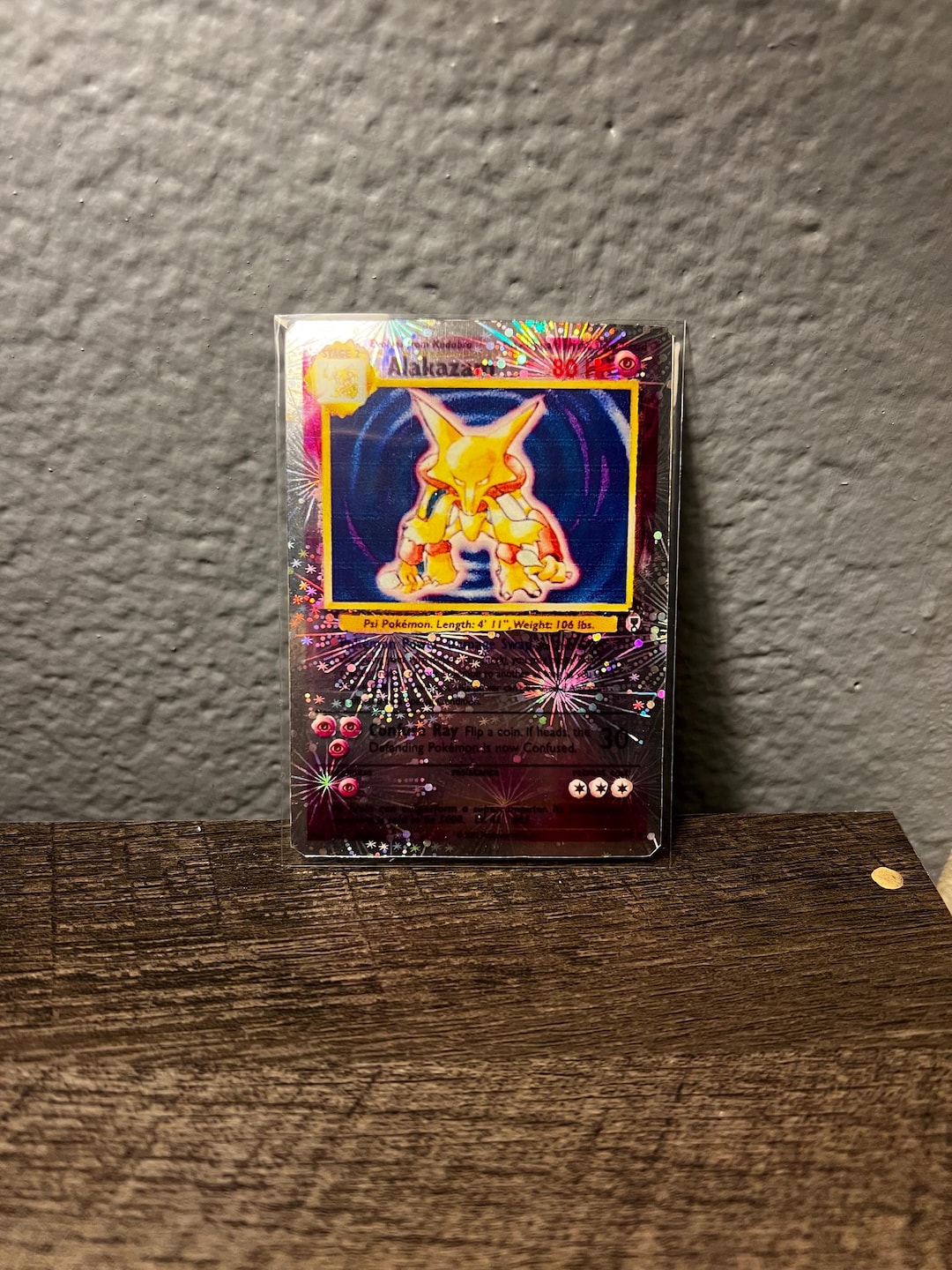 Custom Pokémon Legendary Collection Alakzam reverse Firework Holo - Etsy