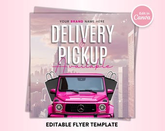 DIY Delivery & Pickup Flyer, Delivery Service Flyer, Pickup Service ...