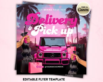 DIY Delivery & Pickup Flyer, Delivery Service Flyer, Pickup Service ...