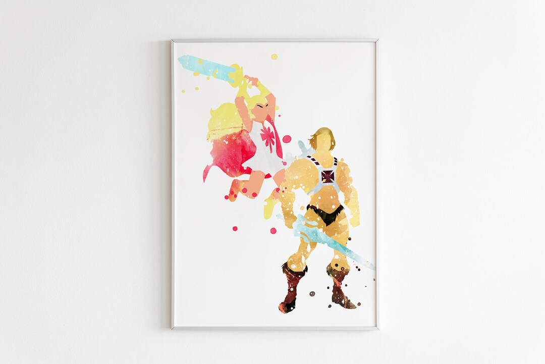 He-man and She-ra POSTER: She-ra Watercolor Art, Fandom Wall Print ...