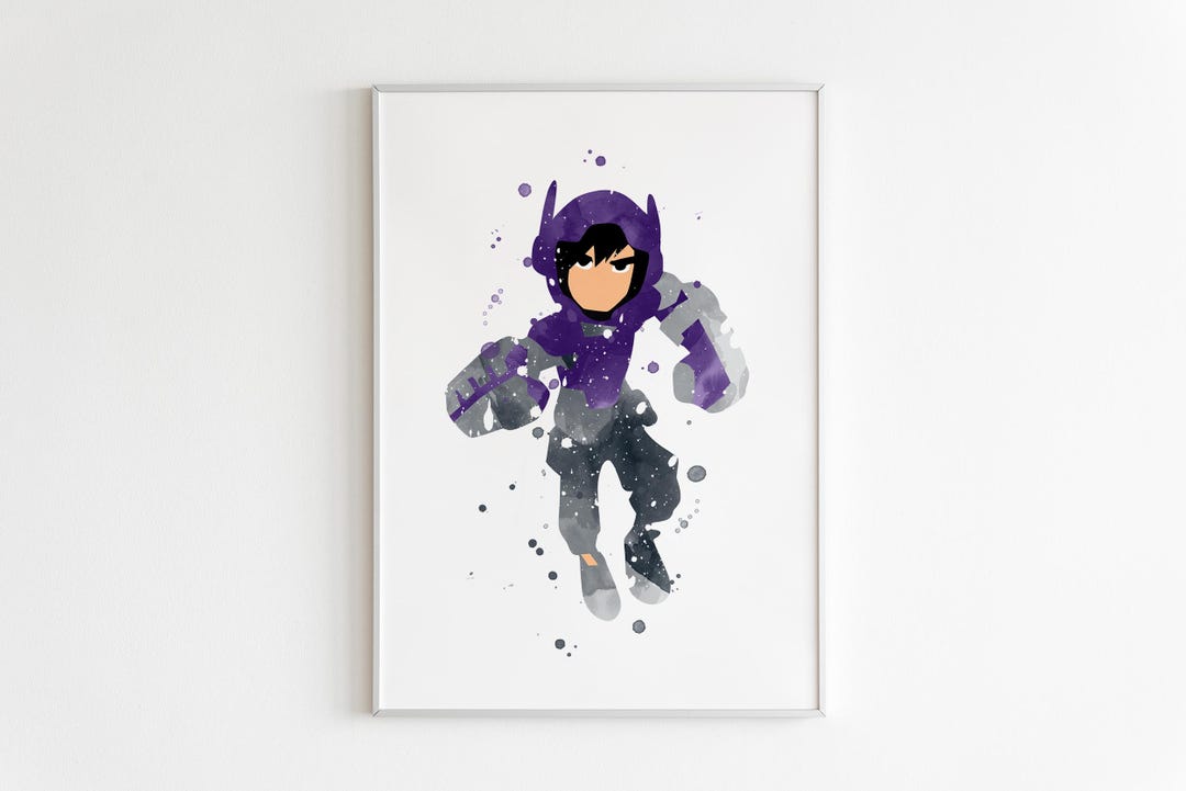 Hiro POSTER: Big Hero 6 Watercolor Art, Fandom Wall Print, Room ...