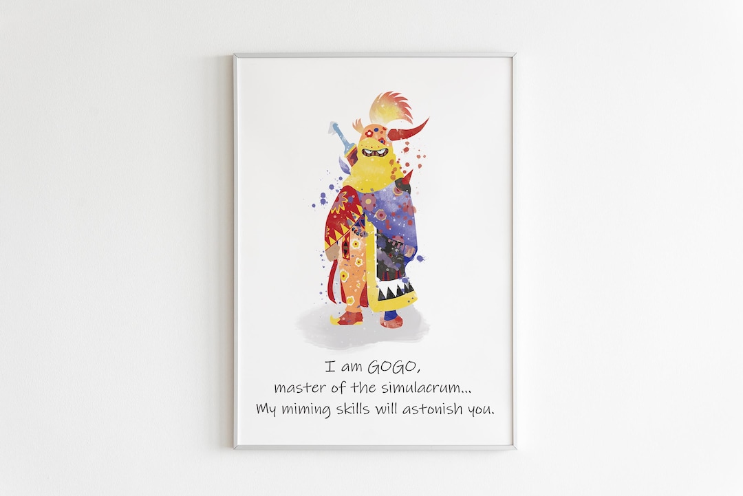 Gogo POSTER: Final Fantasy Watercolor Art, Game Fandom Wall Print, Room ...