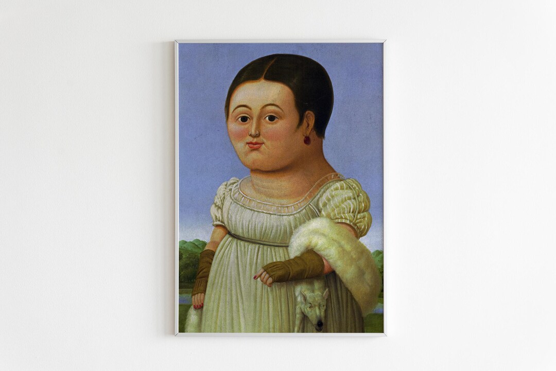 Fernando Botero POSTER V: Reproduction of Botero Art, Woman With Fox ...