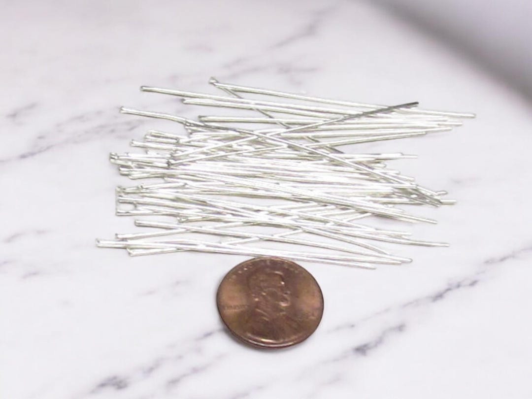 50mm Silver Plated Head Pins 5cm Silver Head Pins High Quality Head ...