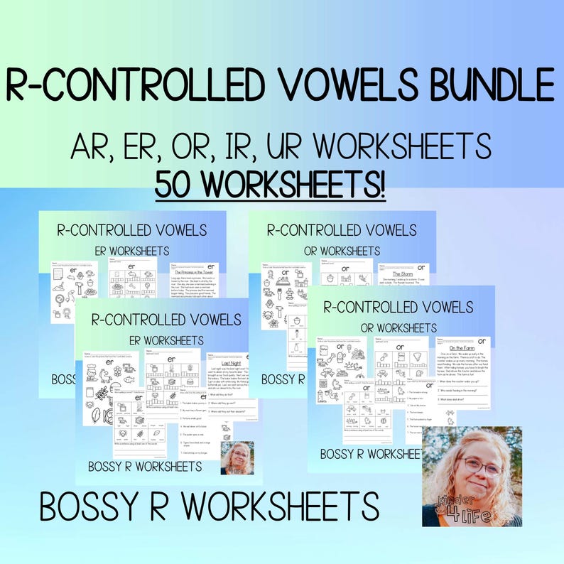 R-controlled Vowel Worksheets Bundle/ Bossy R Worksheets Ar, Er, Or, Ir ...