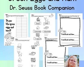 Dr. Seuss Printable Craft - Green Eggs and Ham Craft - Dr. Seuss Craft ...