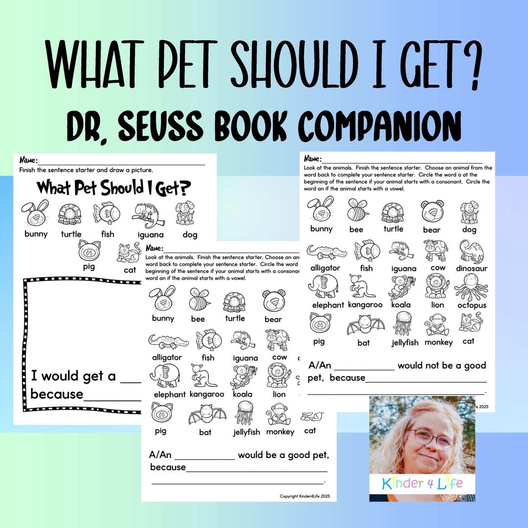 What Pet Should I Get? Dr. Seuss Book Companion/read Across America ...