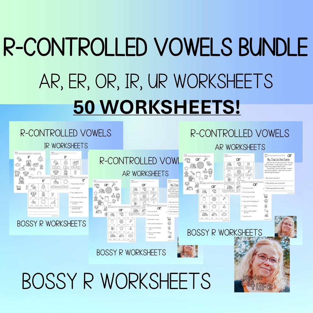 R-controlled Vowel Worksheets Bundle/ Bossy R Worksheets Ar, Er, Or, Ir ...