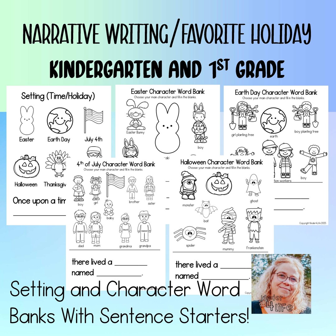 Kindergarten and 1st Grade Narrative Writing/favorite Holiday Narrative ...