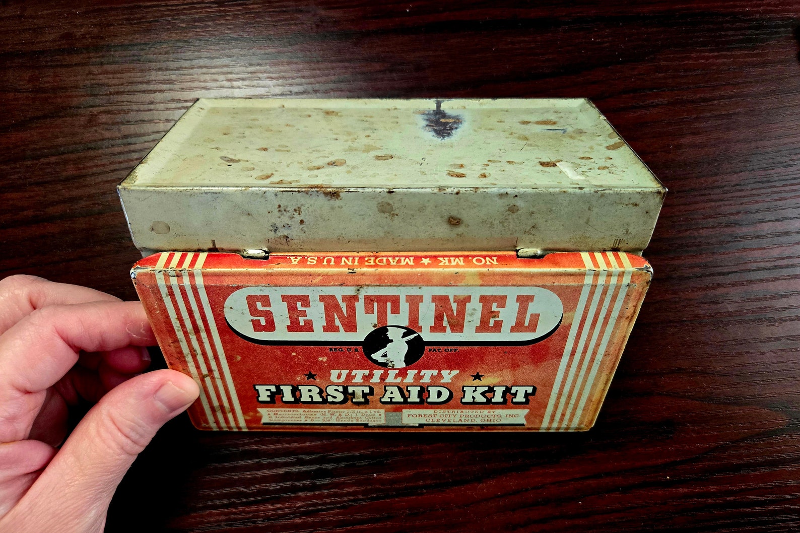 Vintage Advertising Sentinel Utility First Aid Kit Tin (just the Tin ...