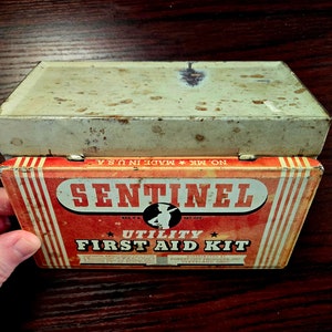 Vintage Advertising Sentinel Utility First Aid Kit Tin (just the Tin ...