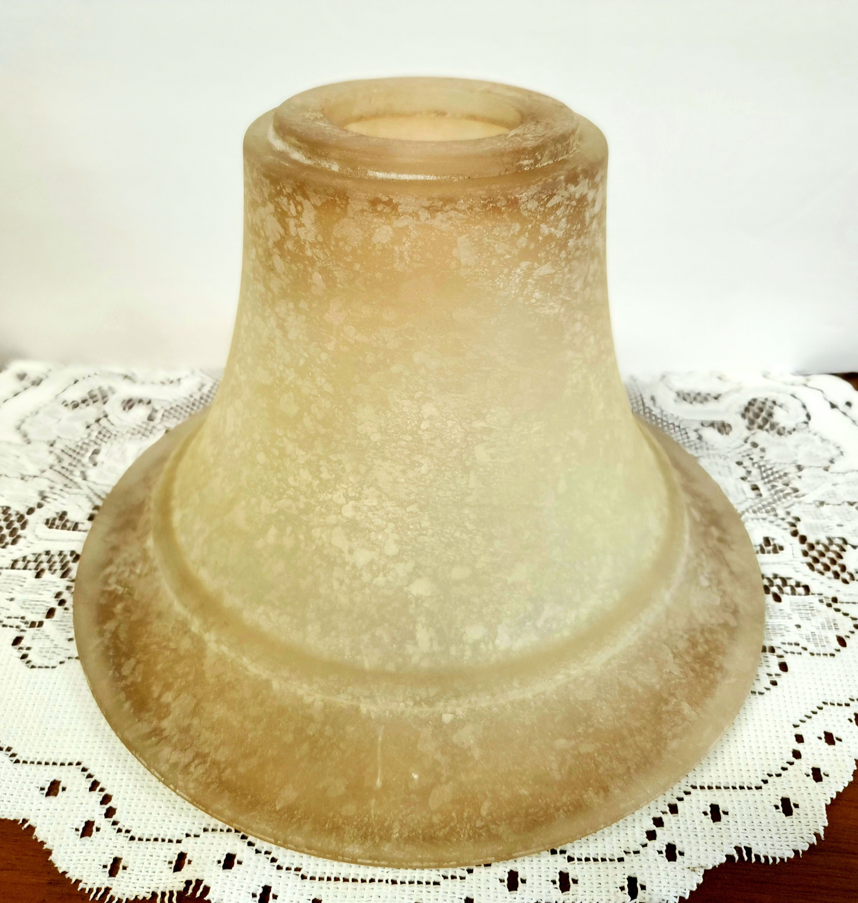 Bell Shaped, Amber Glass, Light Shade, Vintage, Art Deco, Replacement ...